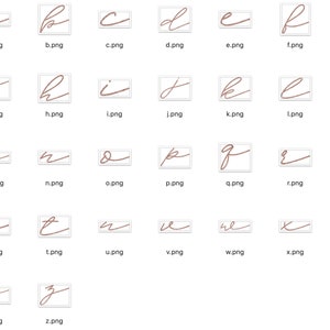 Rose Gold Calligraphy Font Cursive Letters ALPHABET Digital Clipart ...