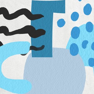 50 Abstract Shape Clip Art, Modern Blue and Black Brushstroke Shapes ...