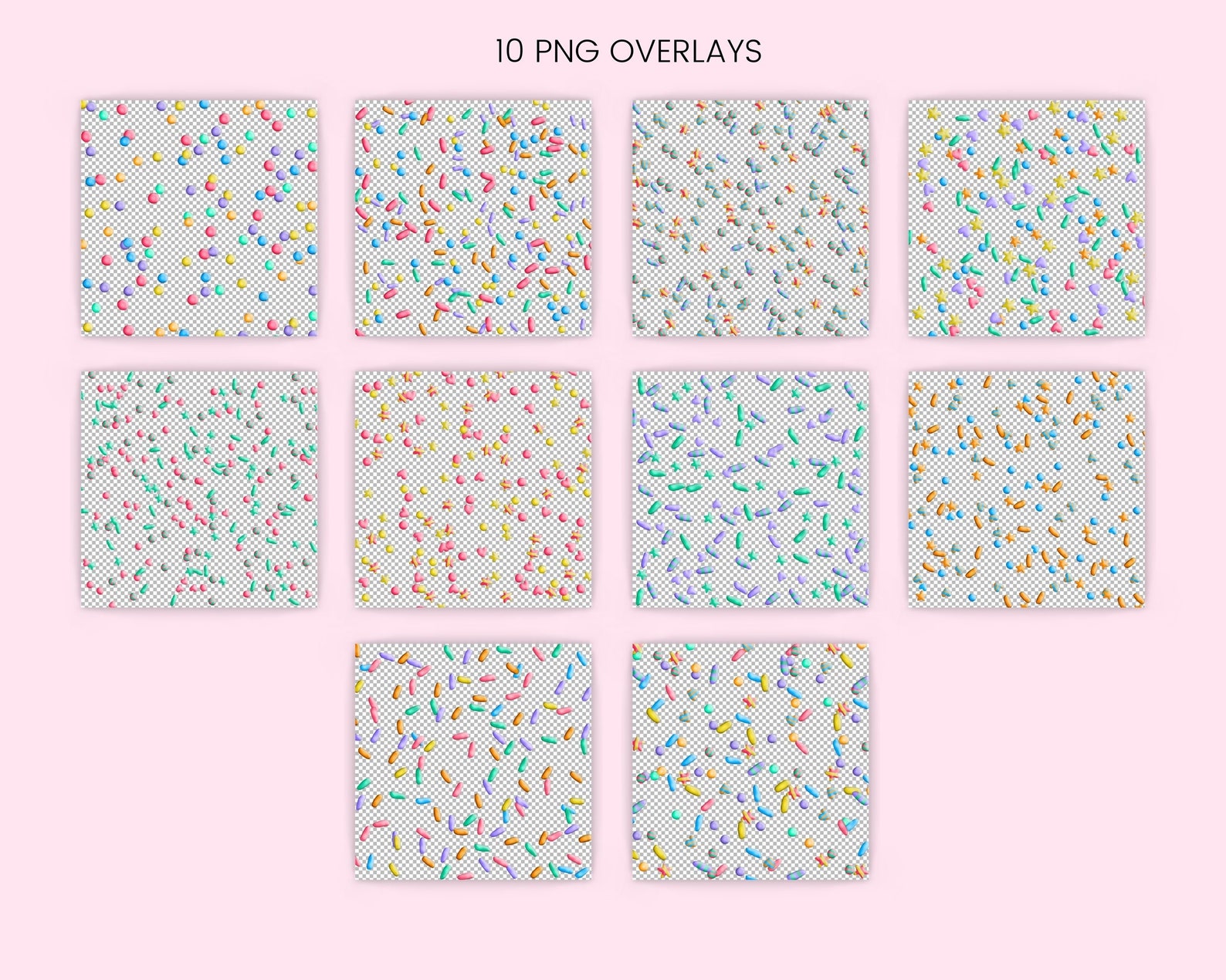 Rainbow Cake Sprinkle Overlays PNG Donut Sprinkle Clipart - Etsy Australia