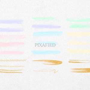 Pastel Watercolor Brush Stroke Clip Art, Rainbow Transparent PNG ...