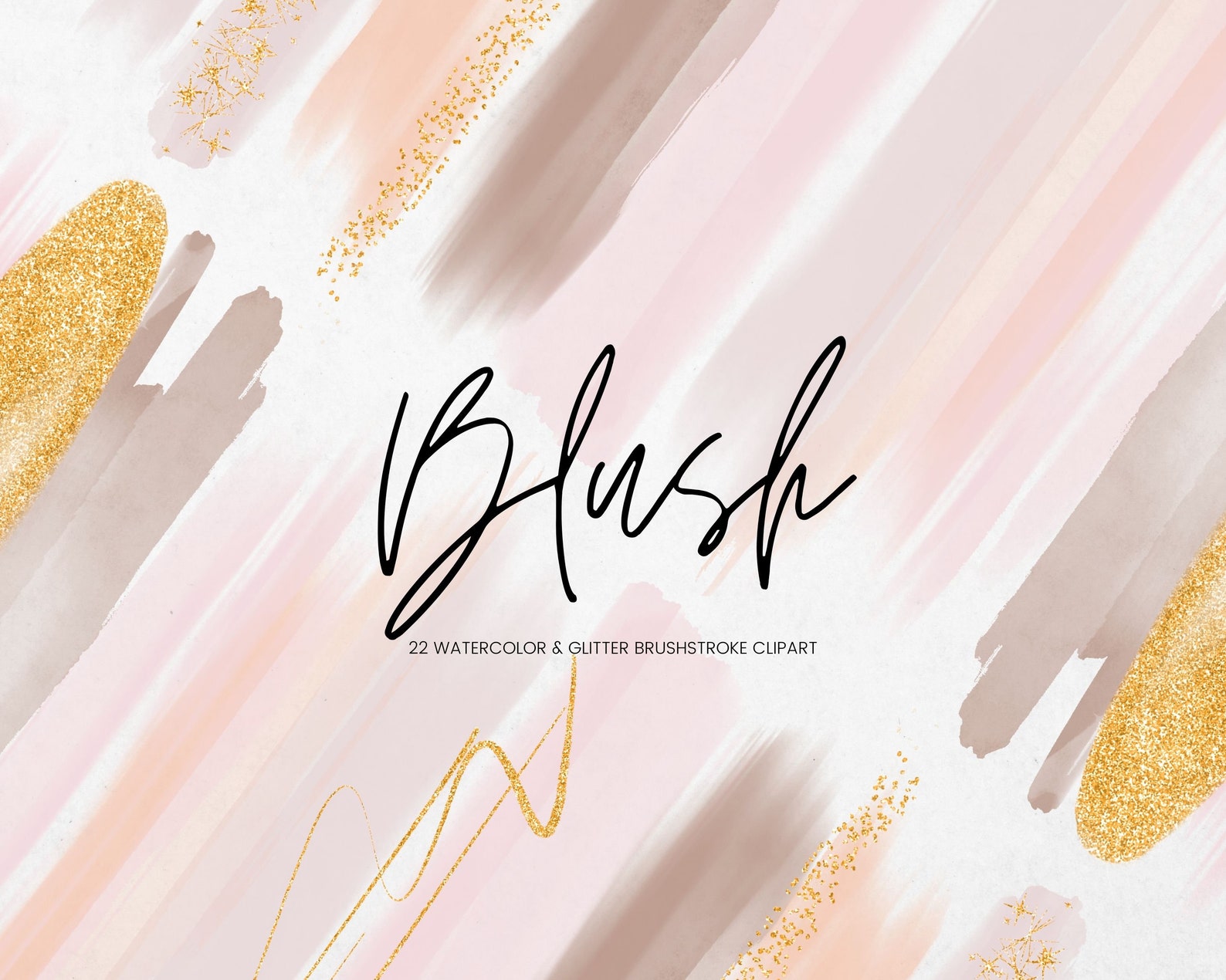 Blush Pink Watercolor Brush Stroke Clip Art, Transparent PNG Texture ...