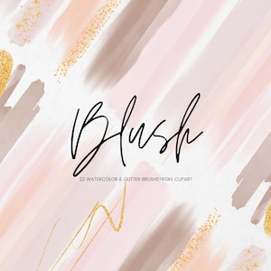 Blush Pink Watercolor Brush Stroke Clip Art, Transparent PNG Texture ...