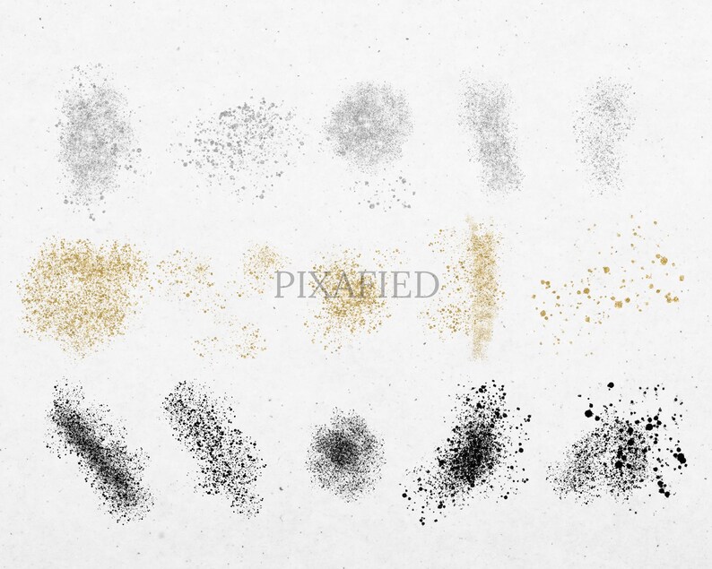 Rainbow Watercolor Brush Stroke Clip Art, PNG Gold Glitter Splatter ...
