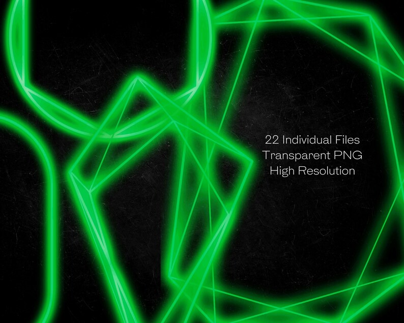 Green Neon Frame Clipart Glowing Neon Clipart Overlay - Etsy Australia