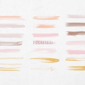 Blush Pink Watercolor Brush Stroke Clip Art, Transparent PNG Texture ...
