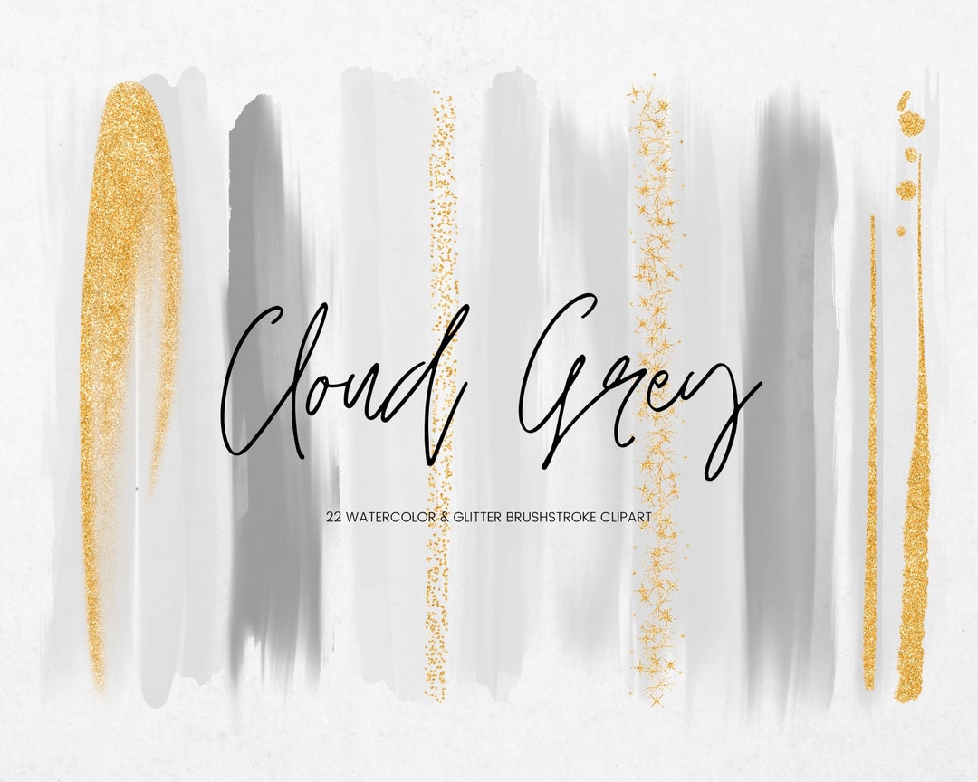 Grey Watercolor Brush Stroke Clip Art, Grey Transparent PNG Texture ...