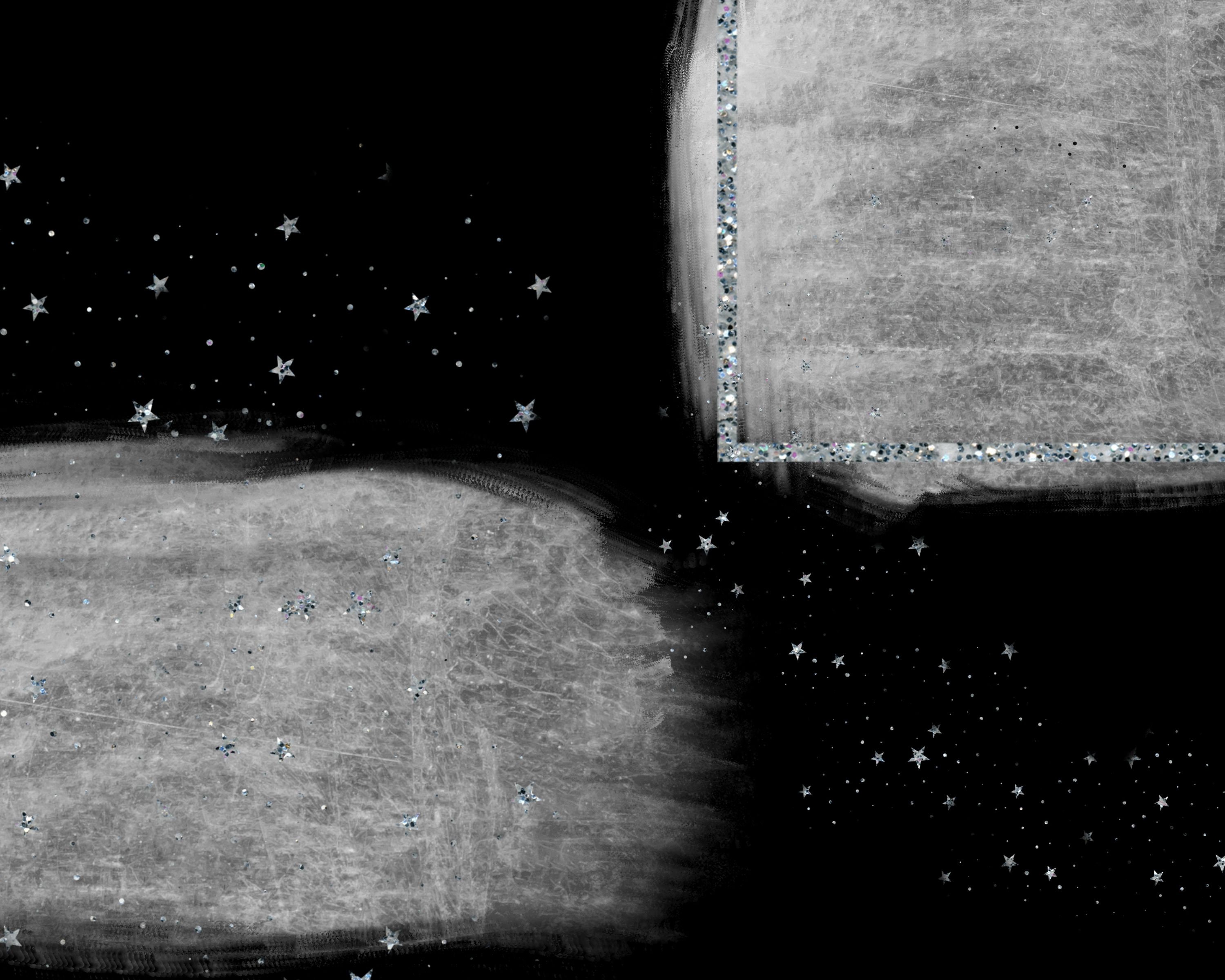 Silver Watercolor Paint Brushstroke Clipart, Silver Glitter Stars ...