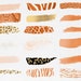18 Safari Orange and Gold Brush Strokes Clipart, Transparent Png Animal ...