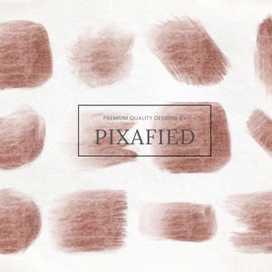 Rose Gold Watercolor Paint Brushstroke Clipart, Pink Glitter Stars ...