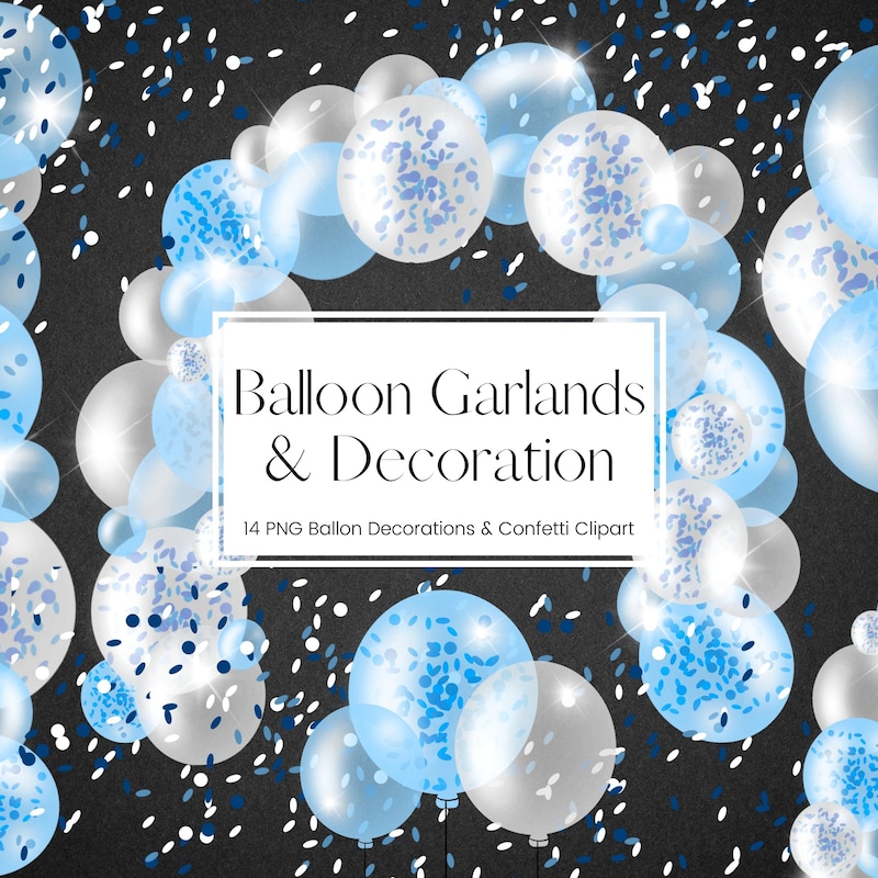 Blue Silver Balloons - Etsy