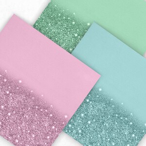 Dipped Glitter Paper Pattern, Pastel Sparkling Texture Scrapbook Paper ...