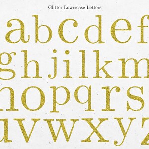 Lemon and Gold Glitter Alphabet Clipart Gold Monogram | Etsy