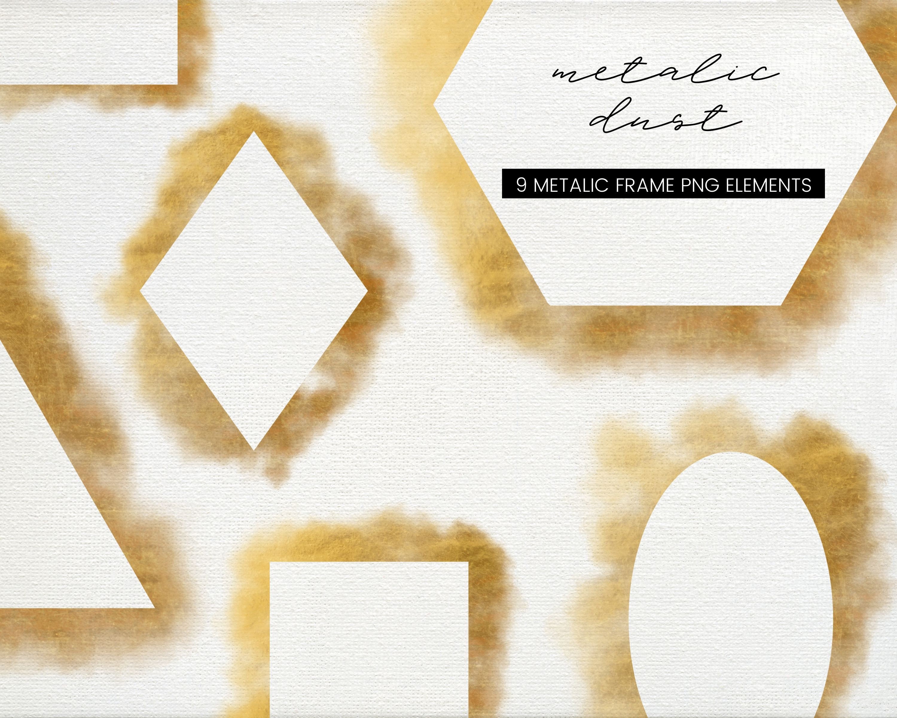 9 Gold Watercolor Frame Clipart Vintage Frames Gold Dust - Etsy Australia