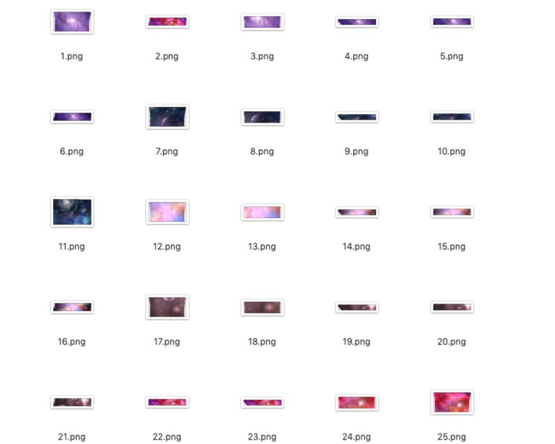 25 Space Washi Tape Clipart Digital Galaxy Washi Tape - Etsy Australia