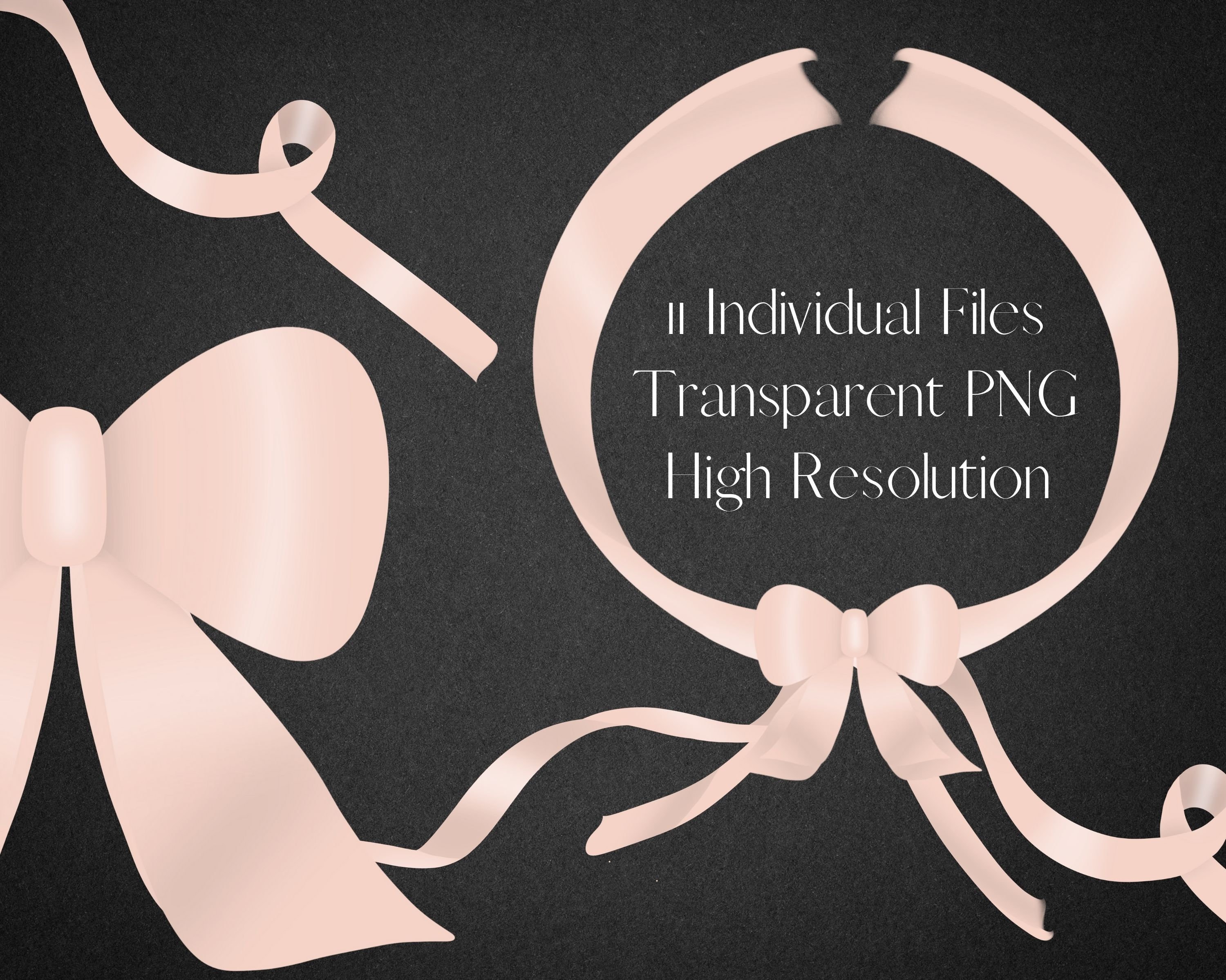 Pink Ribbon Frame Clipart Ribbon Clipart Pink Bow Digital | Etsy