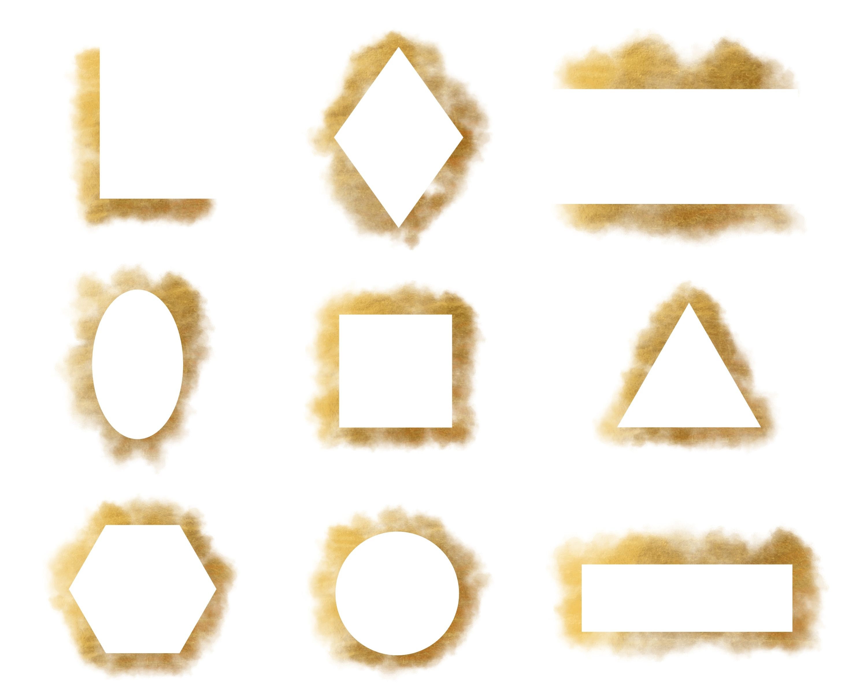 9 Gold Watercolor Frame Clipart Vintage Frames Gold Dust - Etsy Australia