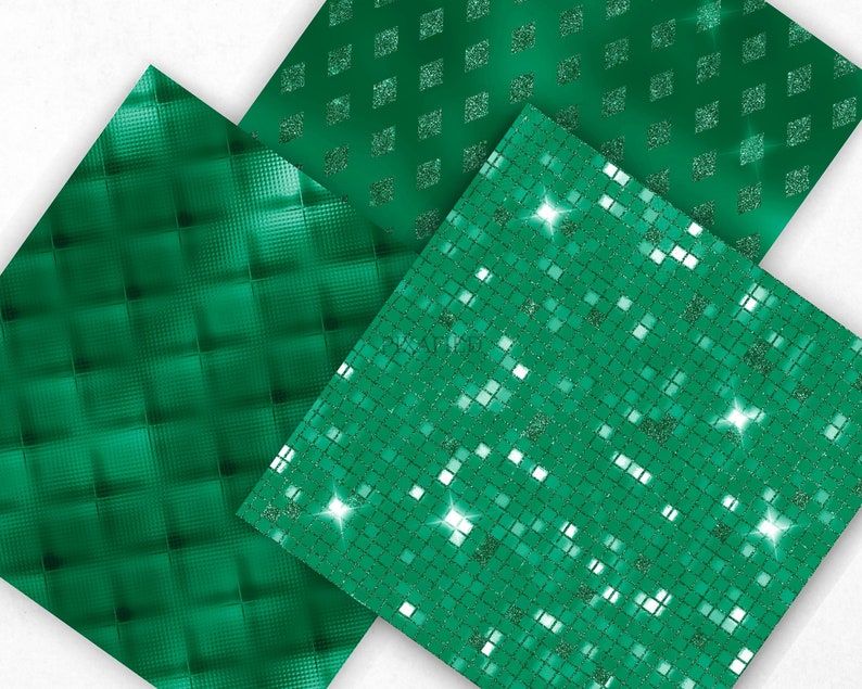 Emerald Green Glam Digital Paper Foil Luxury Textures - Etsy