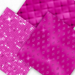Hot Pink Glam Digital Paper, Foil Luxury Textures, Glitter Background ...