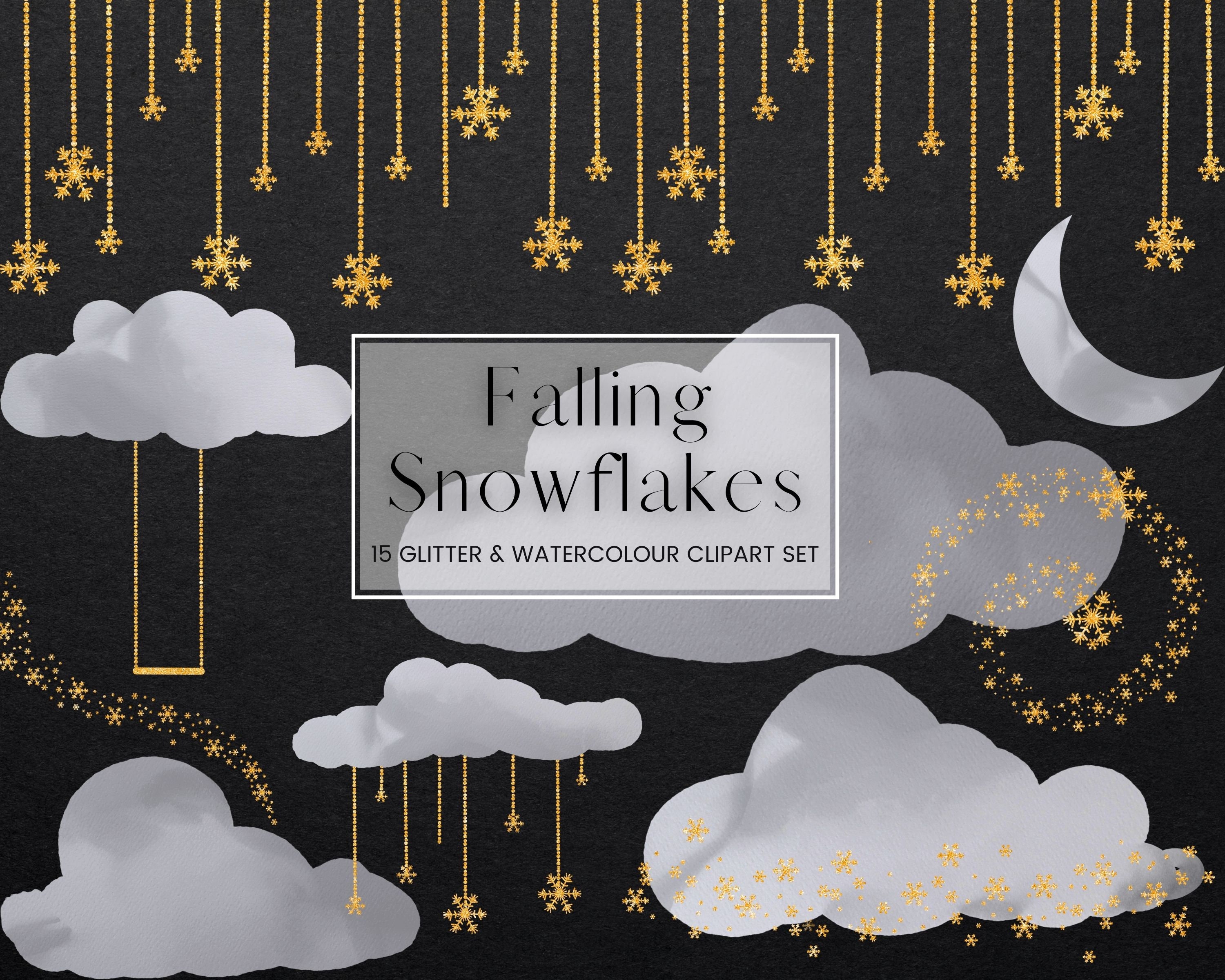 Falling Snowflake Clip Art