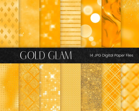 Gold Glam Digital Paper Foil Luxury Textures Glitter | Etsy