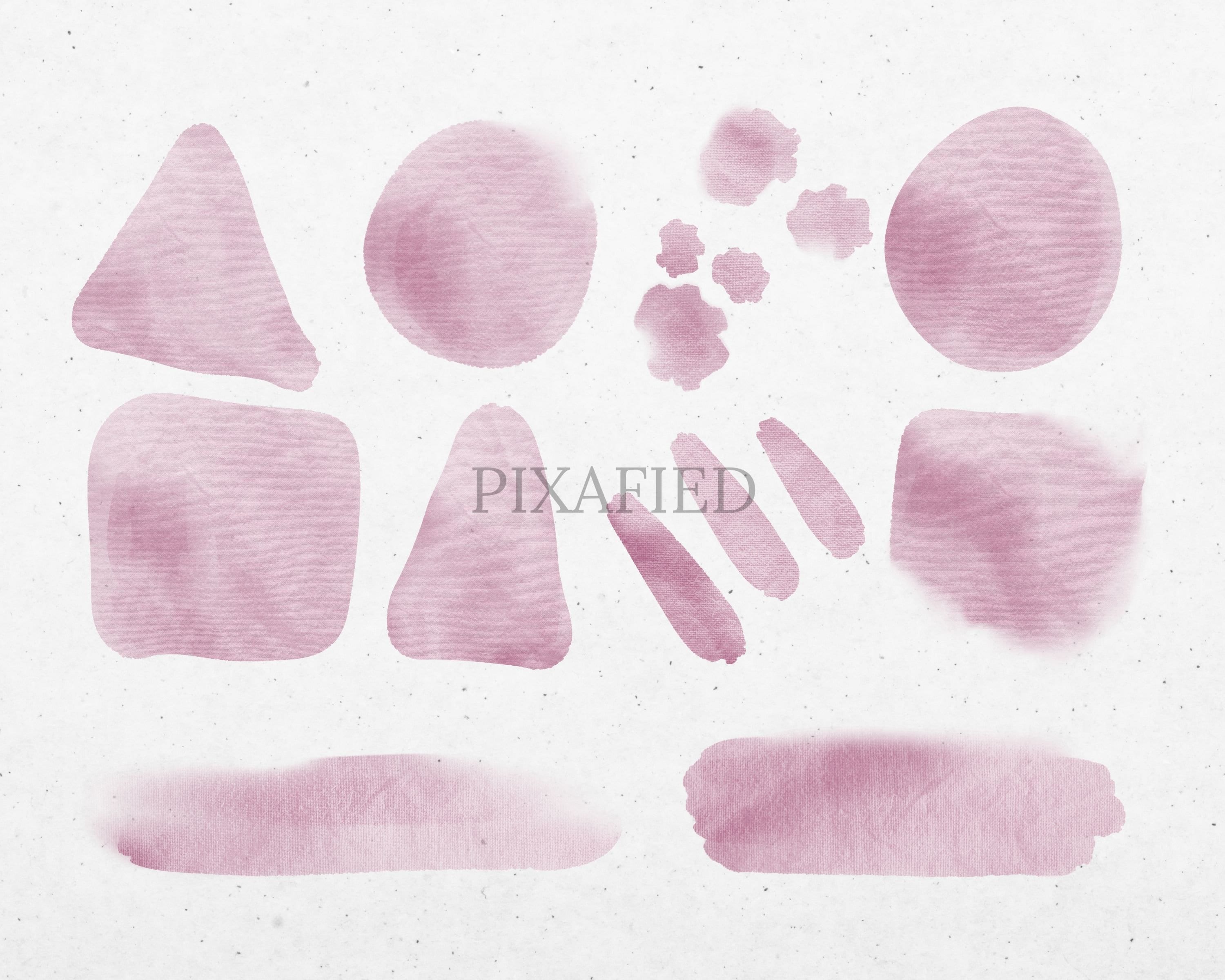 Pink Watercolor Brush Stroke Clip Art, PNG Gold Glitter Splatter ...