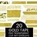 20 Gold Washi Tape Clip Art Digital Washi Tape Clipart Tape | Etsy