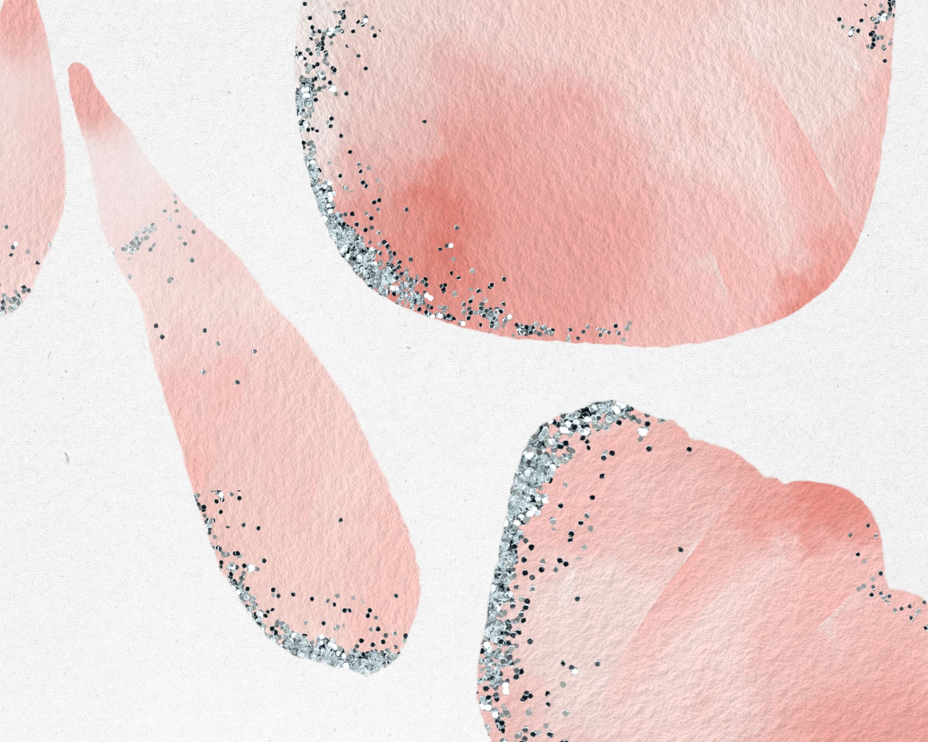 Pink Abstract Paint and Glitter Brushstrokes Paint Clip Art | Etsy