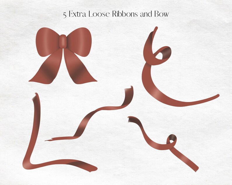 Red Ribbon Frame Clipart, Ribbon Clipart, Red Bow Digital Clipart ...