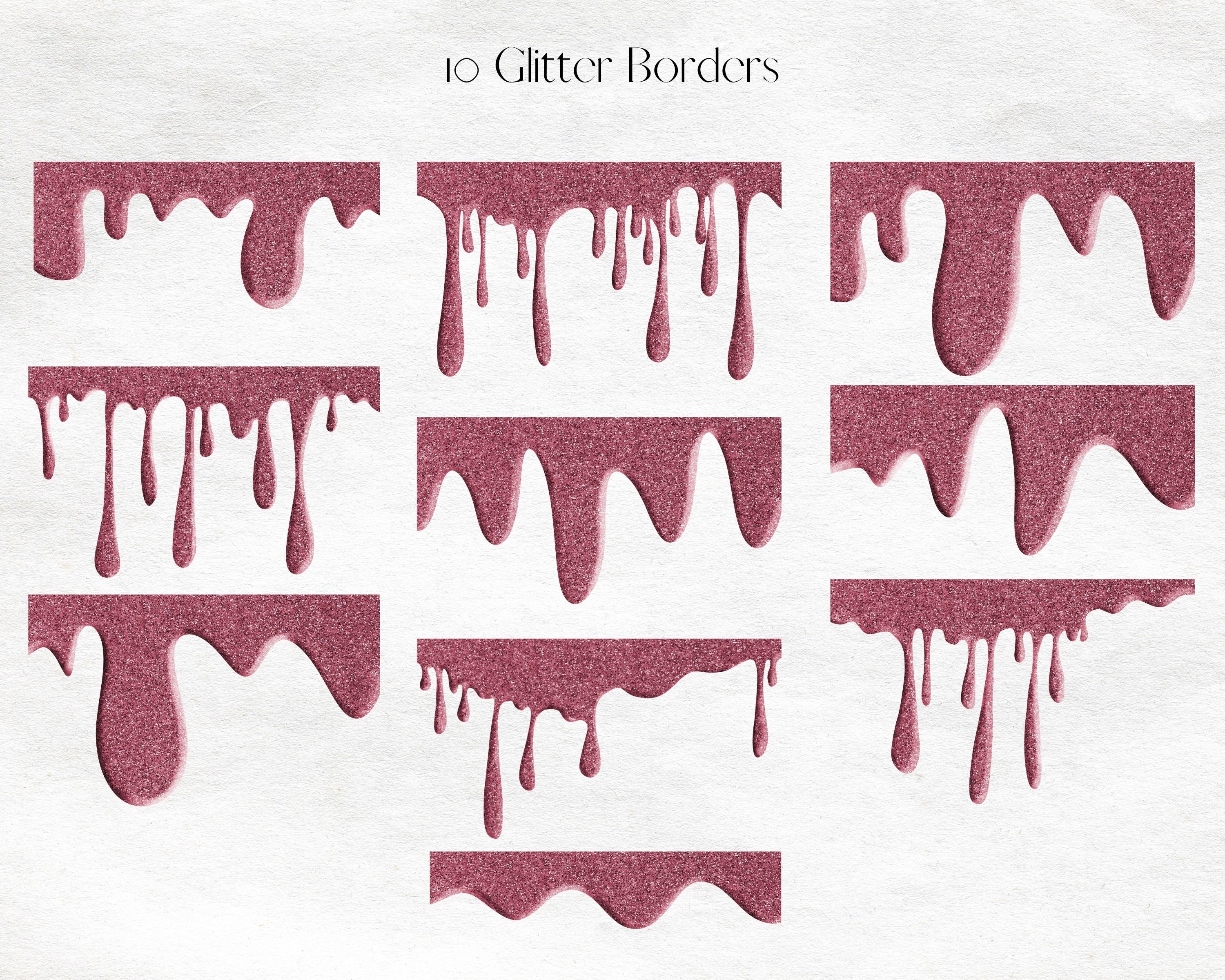 Rose Gold Dripping Clipart Gold Dripping Borders Overlay - Etsy UK