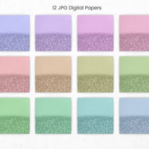 Dipped Glitter Paper Pattern, Pastel Sparkling Texture Scrapbook Paper ...