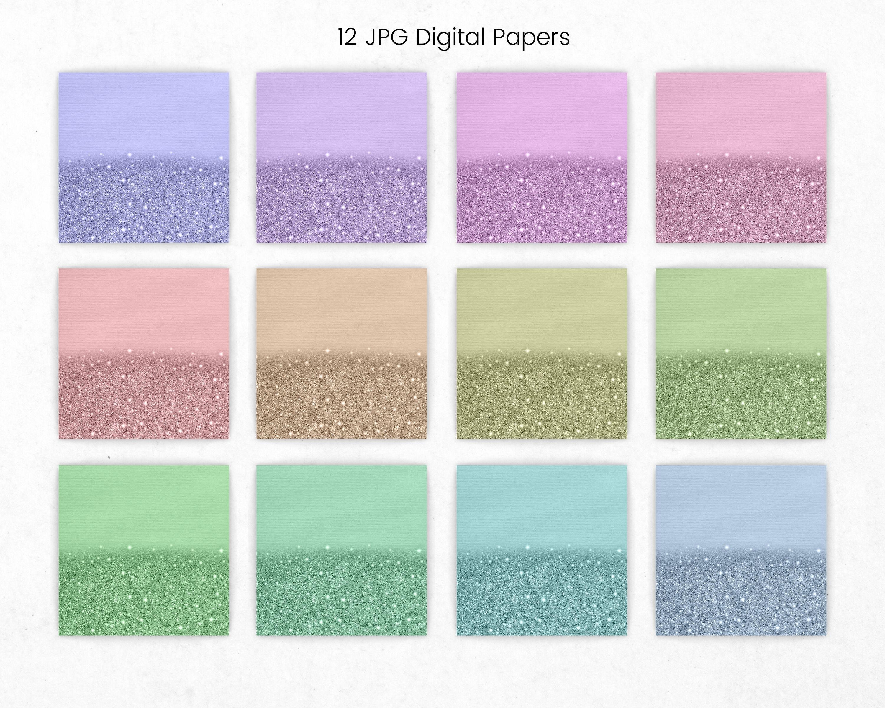 Dipped Glitter Paper Pattern, Pastel Sparkling Texture Scrapbook Paper ...