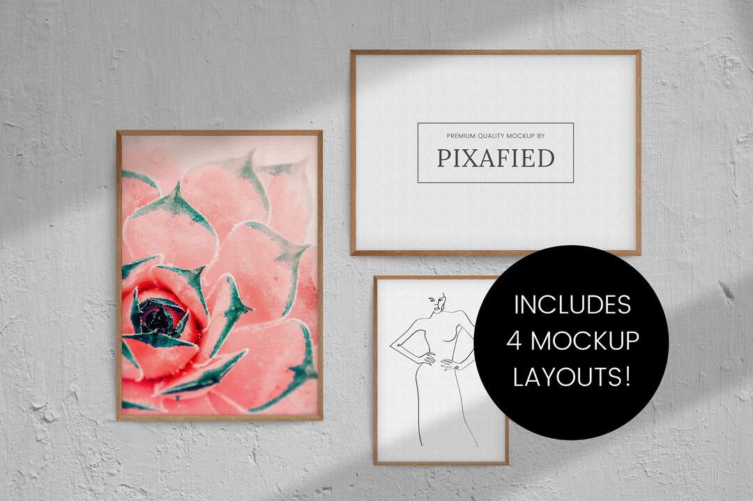 4 Mockup Frames Bundle! Digital Styled Mockup Frame, PSD Mockup, JPG ...