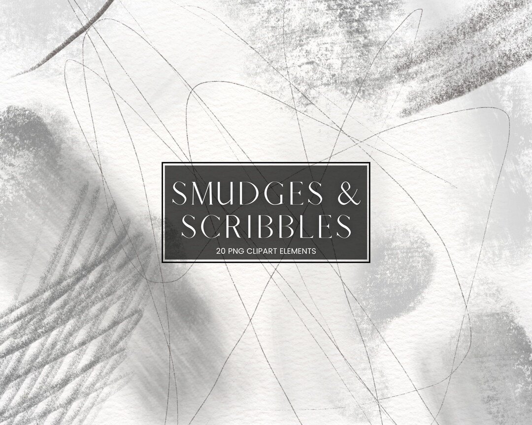 Grey Smudge and Scribble Clipart, Grey Pencil PNG Scribble Sketches ...
