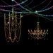 Rainbow Glitter Chandelier and String Lights Clipart, Hanging ...