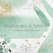 Green Watercolor Brush Stroke Clip Art, PNG Gold Glitter Splatter ...