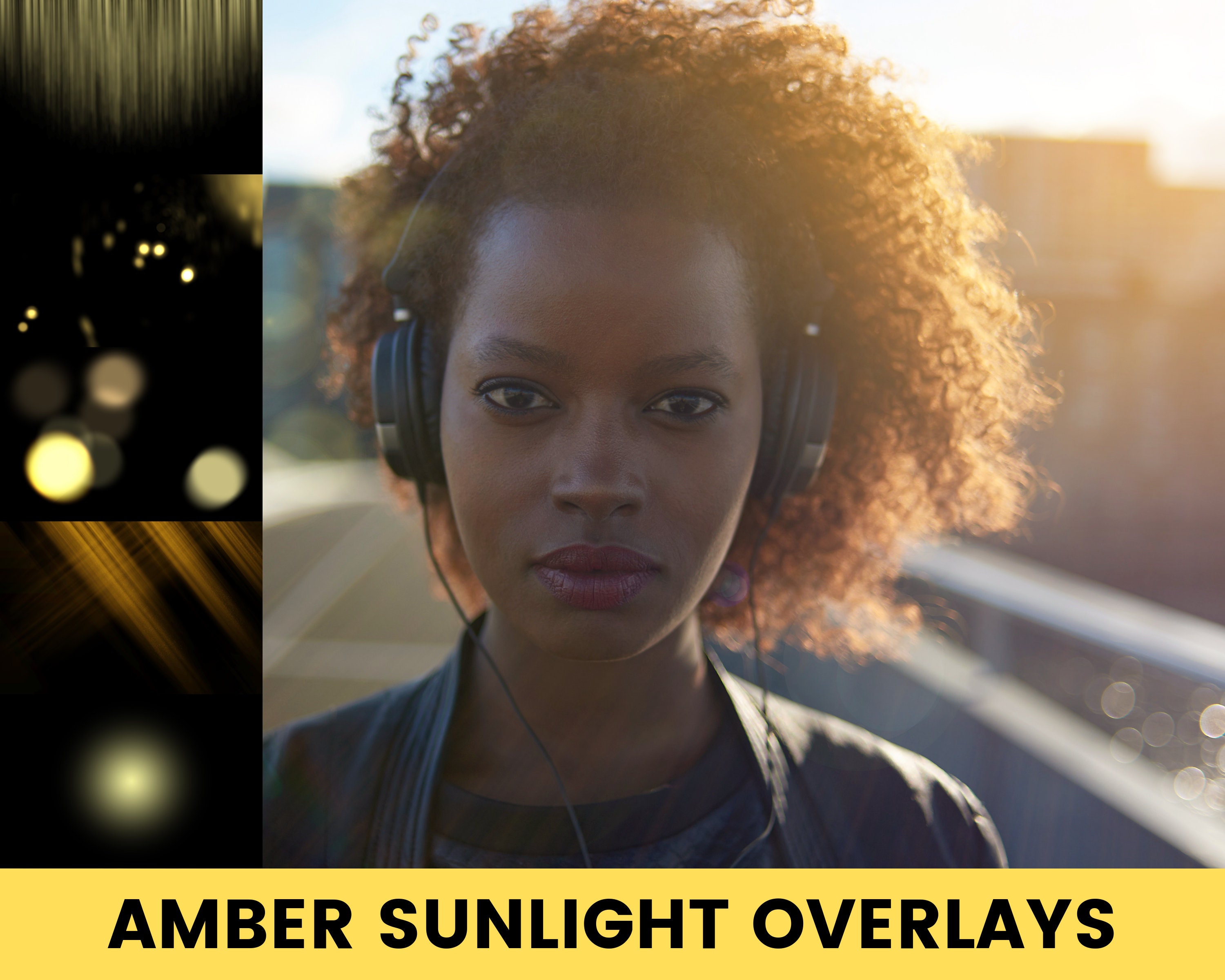 35 Amber Yellow Sunlight Overlays Photoshop Overlays Light - Etsy Australia