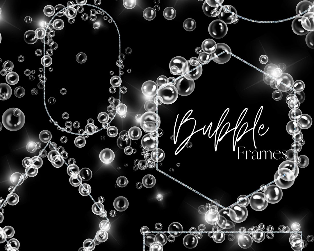 Sparkling White Soap Bubble Frame Clipart, Bubble Clip Art, Transparent ...