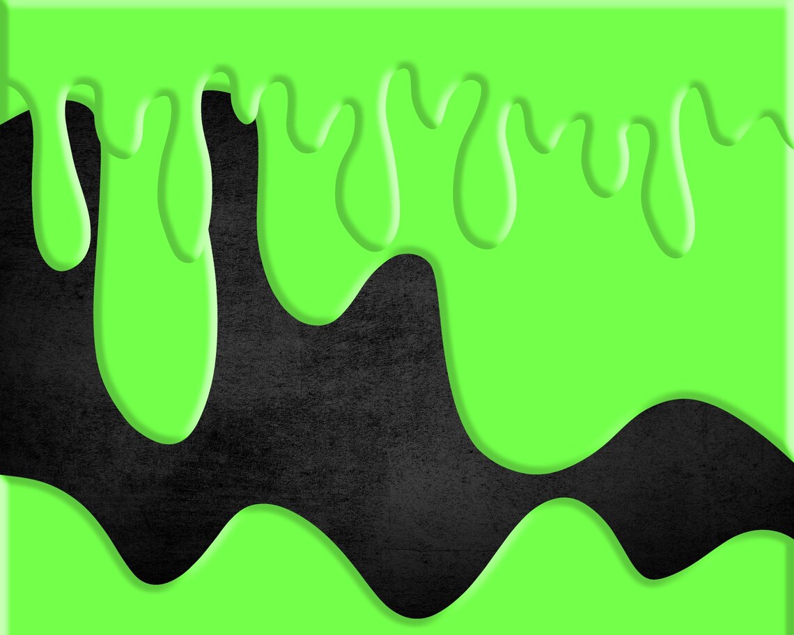 Green Slime Borders Clipart Dripping Slime Border Overlays - Etsy