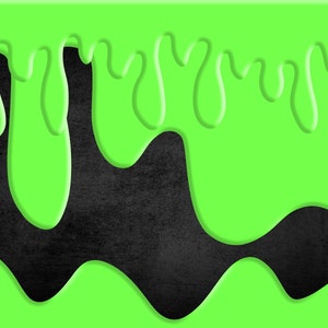 Green Slime Borders Clipart, Dripping Slime Border Overlays, Splash and ...