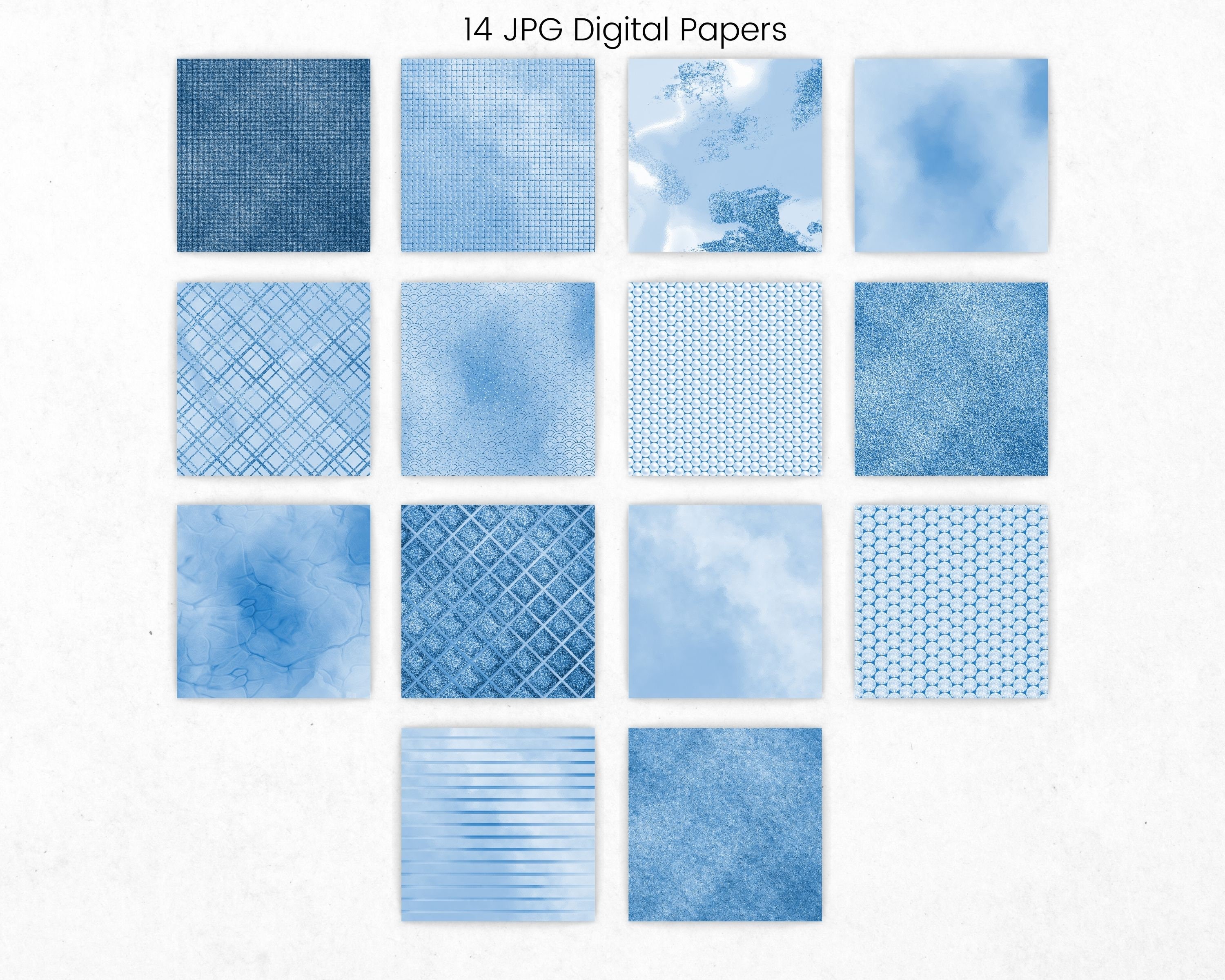 Blue Luxury Pattern Digital Paper Diamond and Pearl Pattern - Etsy