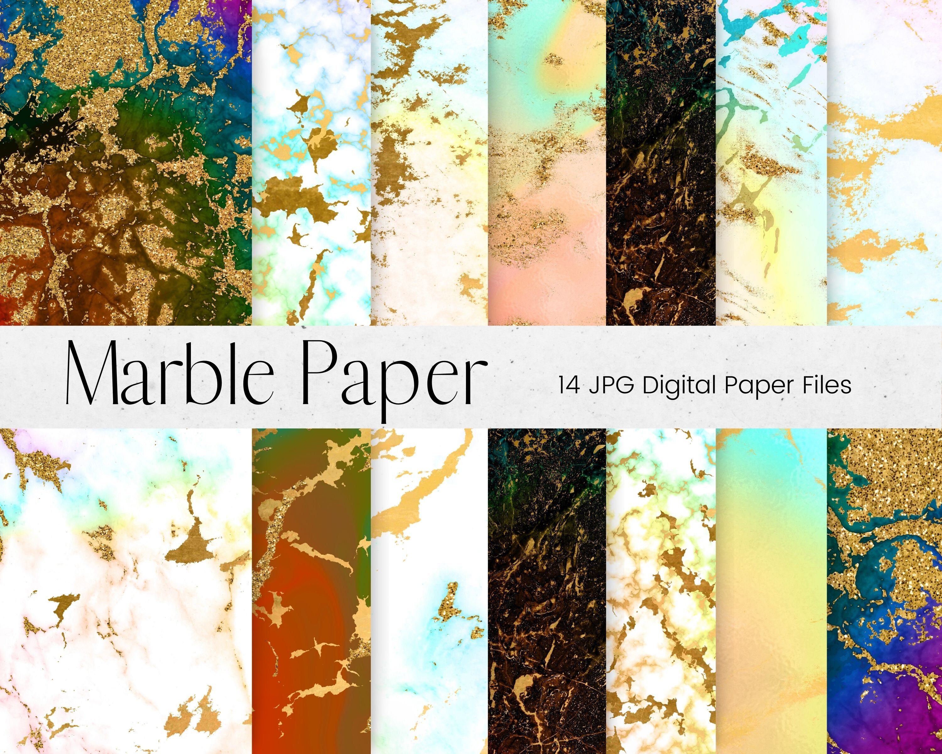 Rainbow Marble Pattern Digital Paper Rainbow Glitter and - Etsy