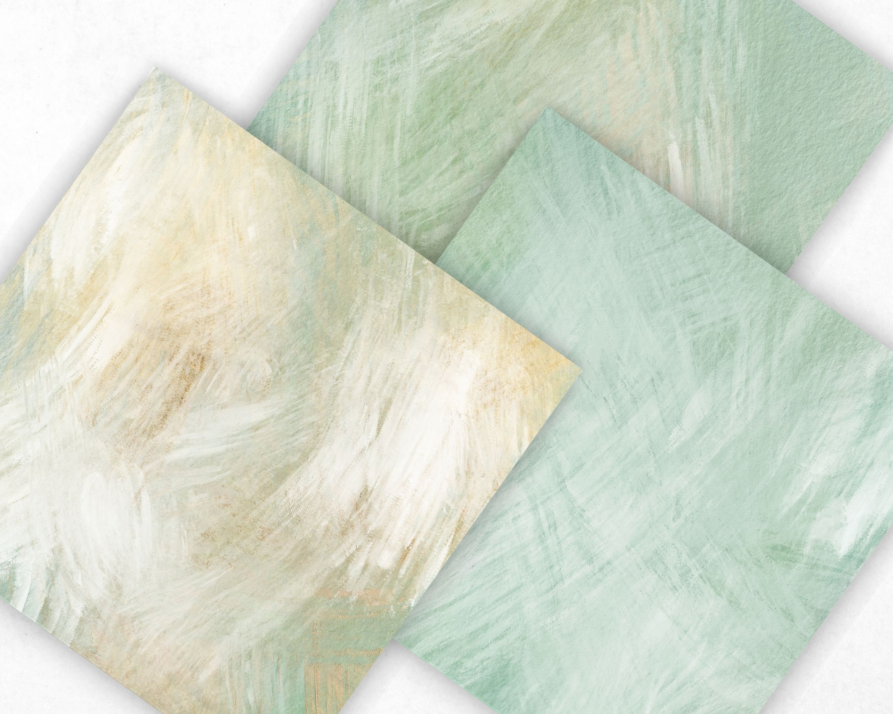 Green and Gold Paint Pattern Digital Paper Gold White - Etsy