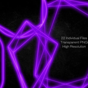 Purple Neon Frame Clipart, Glowing Neon Clipart Overlay, Transparent ...