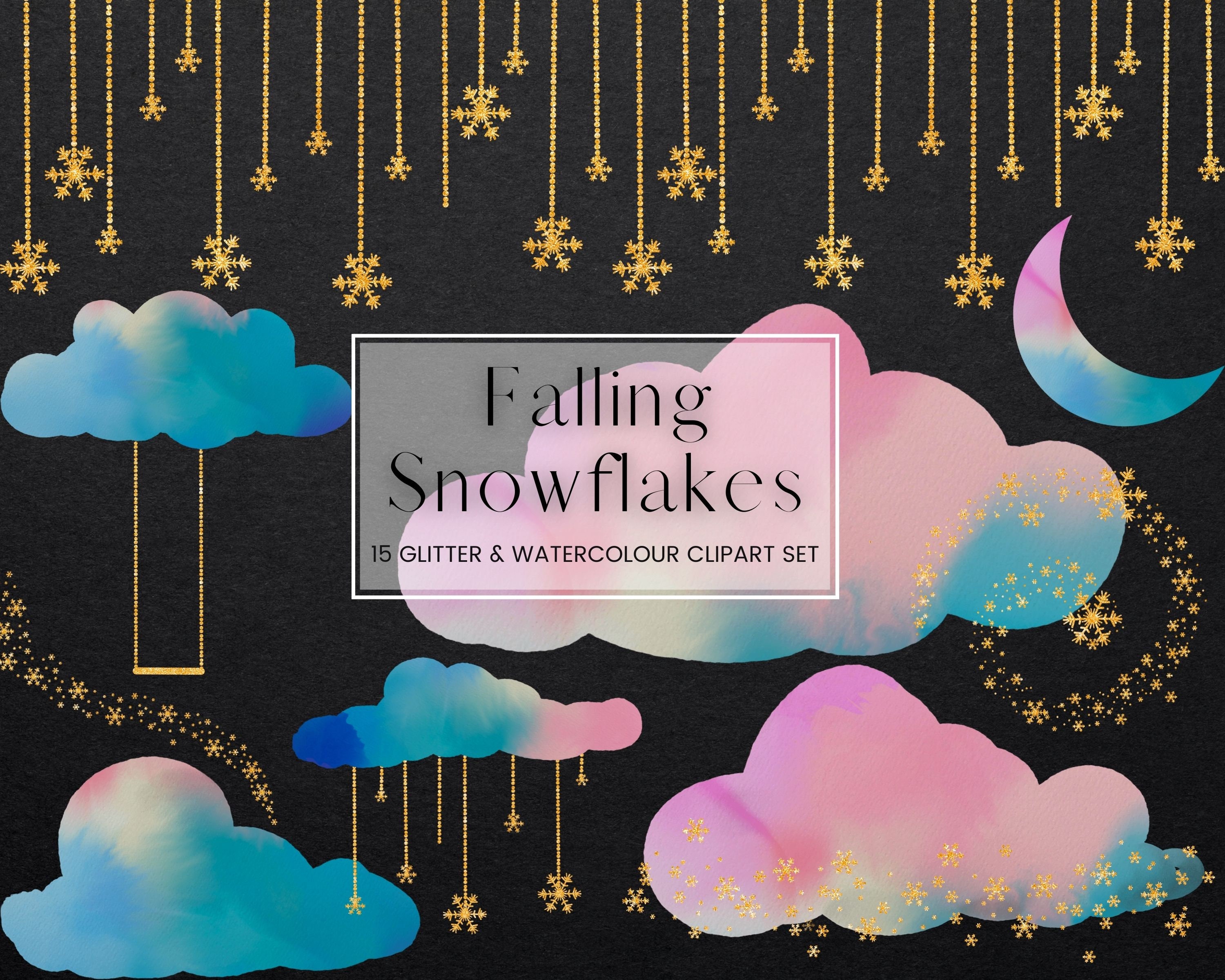 Falling Snowflake Clip Art