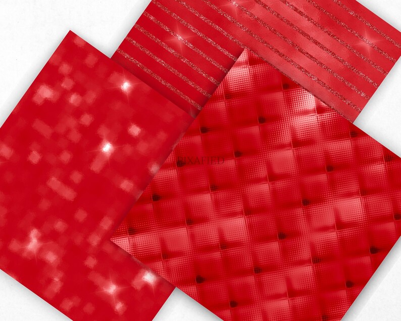 Ruby Red Glam Digital Paper Foil Luxury Textures Glitter | Etsy