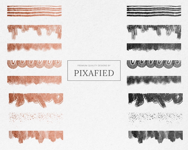 Copper Foil Borders Clipart Black Metal Borders Metal - Etsy