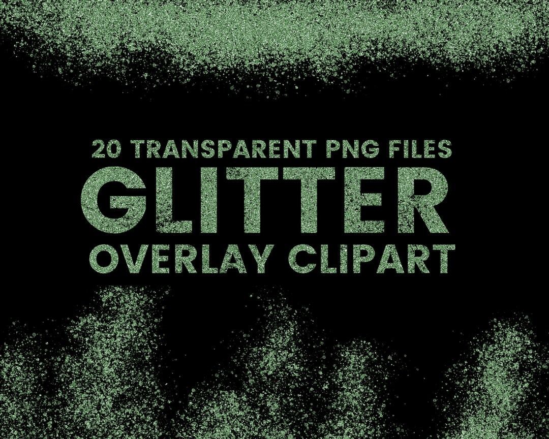 20 Ocean Green Clipart Pixie Dust Glitter Overlay, Glitter Commercial ...