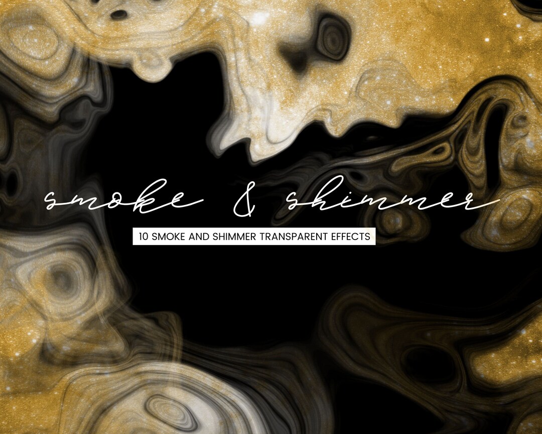 10 Gold Liquid Smoke Effect Borders and Elements, Pink Galaxy Glitter ...