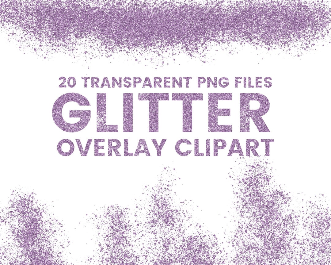 Lavender Purple Clipart Pixie Dust Glitter Overlay, Glitter Commercial ...