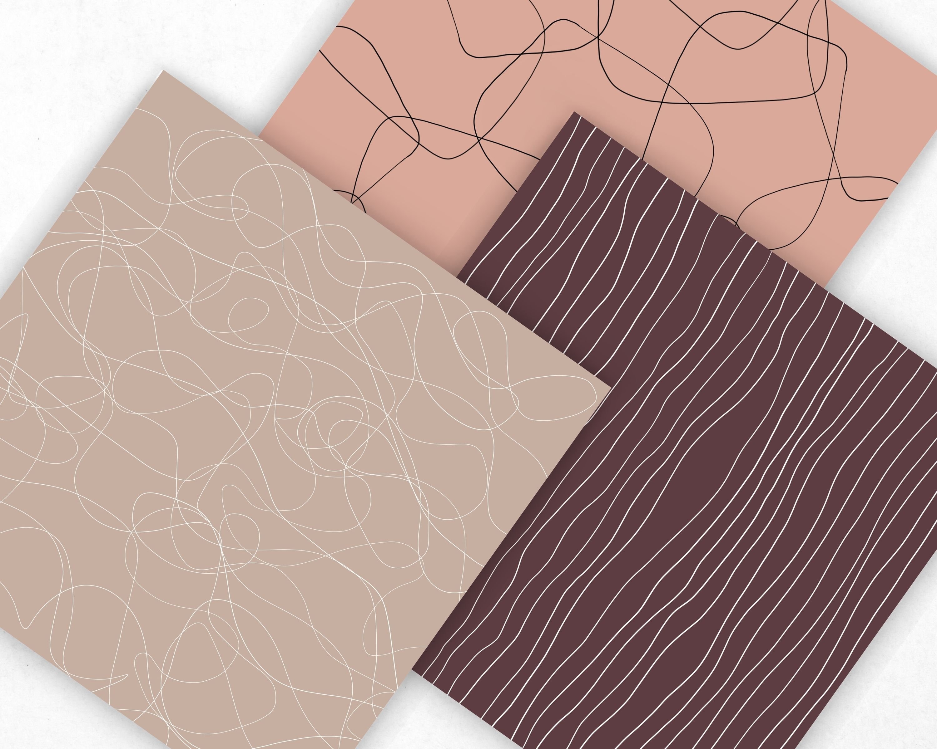 Abstract Fine Line Art Digital Paper Beige Minimalist Texture - Etsy